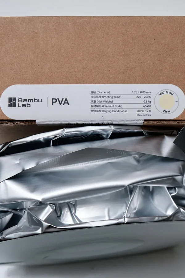 Bambu Lab Clear PVA Support Filament 0.5KG 1.75MM with Spool - Voxelfuse3d